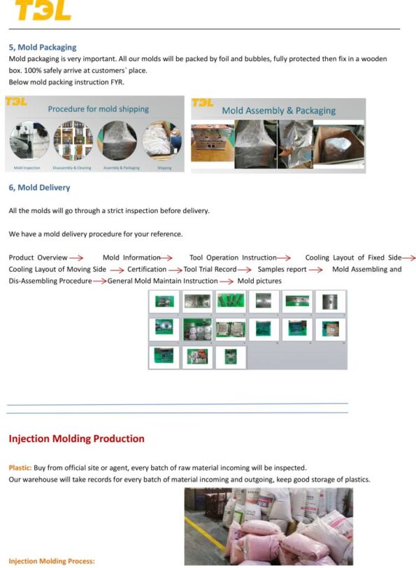 Plastic injection mold quality inspection checking list - TDL